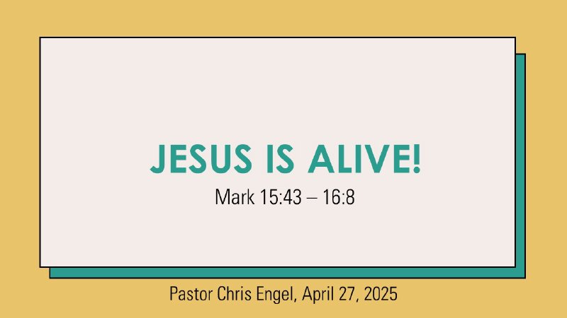Jesus is Alive! | Bible Fellowship Church - CA