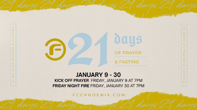 21 Days of Prayer and Fasting - Friday 01.09.26 | Faith Christian ...