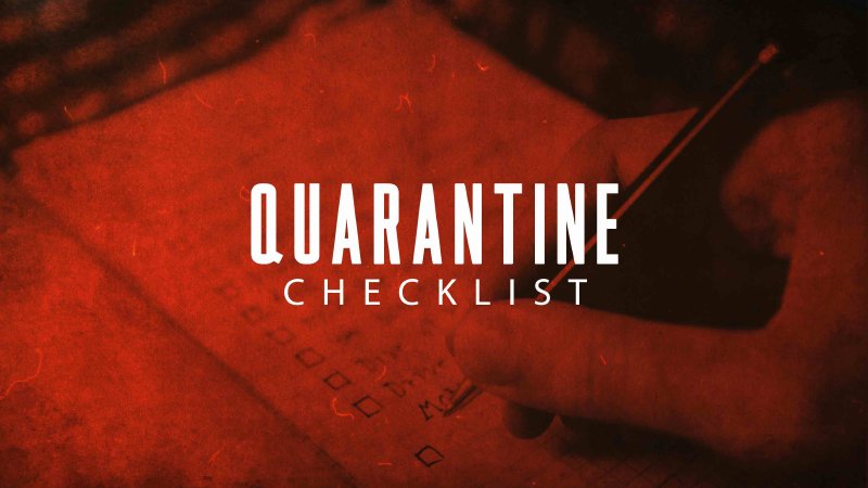 Quarantine Checklist | Springs Community Church