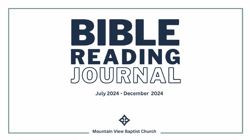 Week 31 // Day 1 | Mountain View Baptist Church - Hickory
