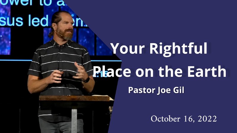 Sunday Sermon | Your Rightful Place on the Earth | Coast Christian ...