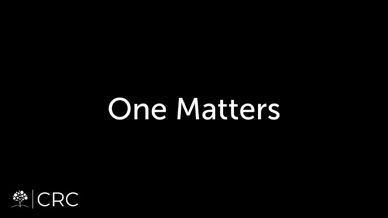 One Matters | Coopersville Reformed Church