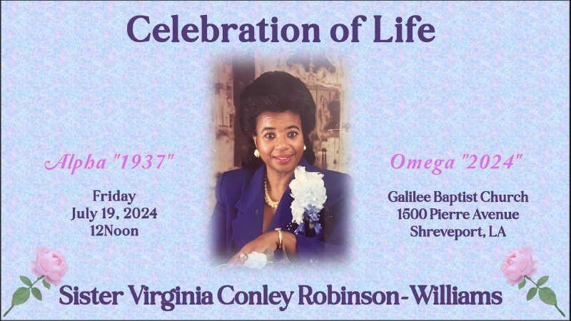 07 19 2024 Celebration of Life for Sister Virginia Conley Robinson ...