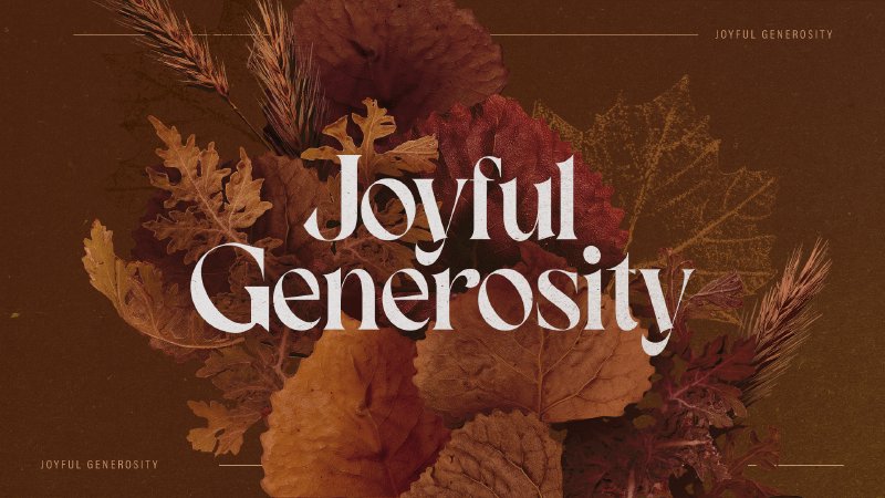 Joyful Generosity | Calvary Chapel Oceanside