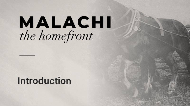 Introduction to Malachi | Restoration Church