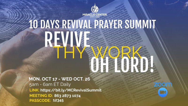 10 Days of Revival Prayer Summit (Day 5) | Miracle Center - CMFI USA