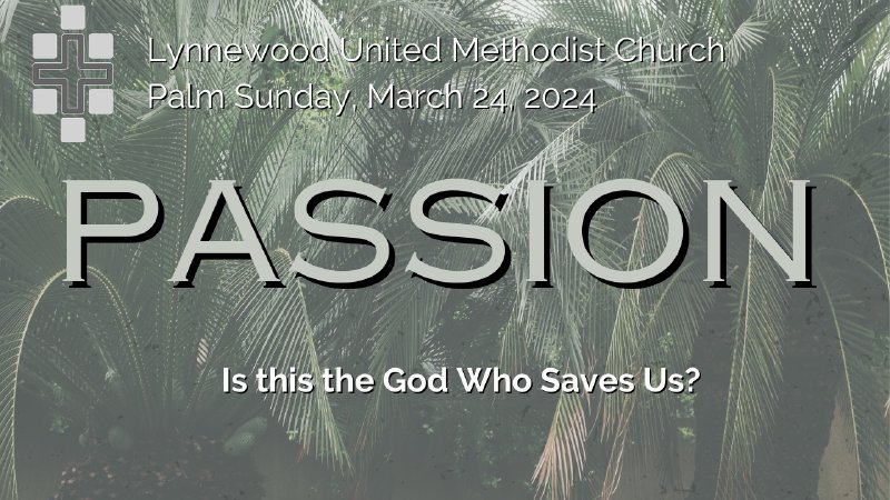 Palm Sunday 2024 - Is This the God Who Saves Us? | Lynnewood United ...