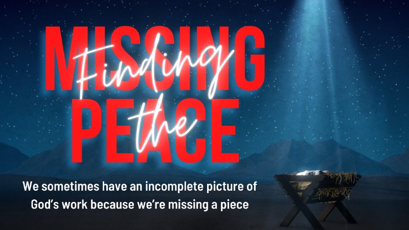 Finding the Missing Peace part 2 - Peace In Our Relationships | Christ ...