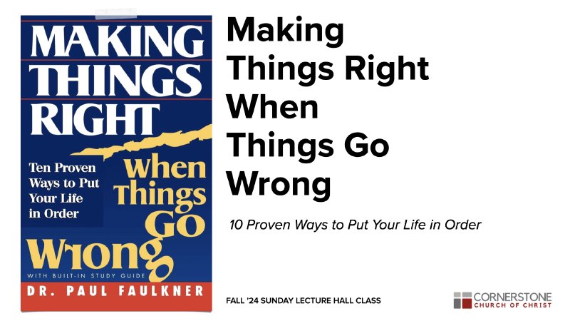 Lesson 1: Choose a Positive Disposition | Cornerstone Church of Christ