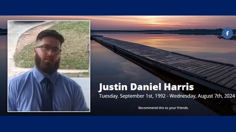 Memorial: Justin Daniel Harris | Calvary Lutheran Church