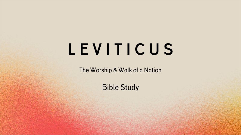 The Book of Leviticus Outline | Emmanuel Missionary Baptist Church