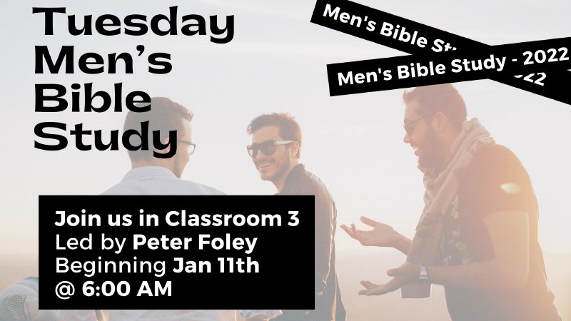 Men's Tuesday morning bible study | Community Celebration Church