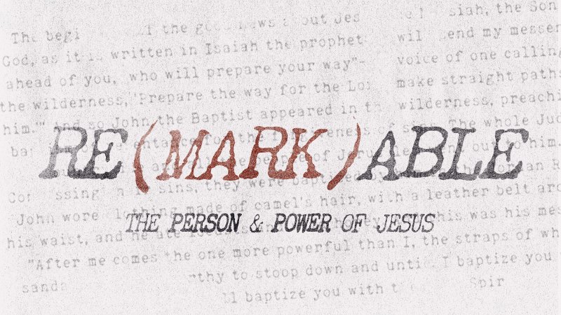 Jesus Makes A Mark | Re(Mark)Able | Aaron Pier | First Christian Church ...