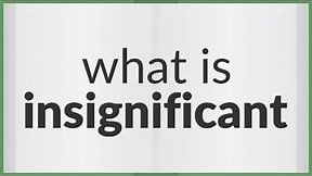 The Significance Of The Insignificant | Church of the Harvest ...