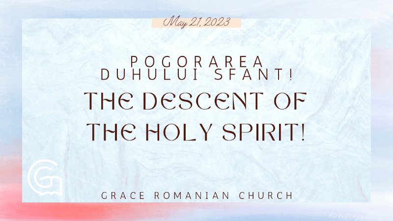 GRC - Pogorârea Duhului Sfânt! - Dan Suciu - Fapte 2:1-21 | Grace ...