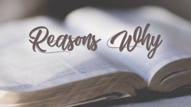 Reasons Why | First Redeemer Church