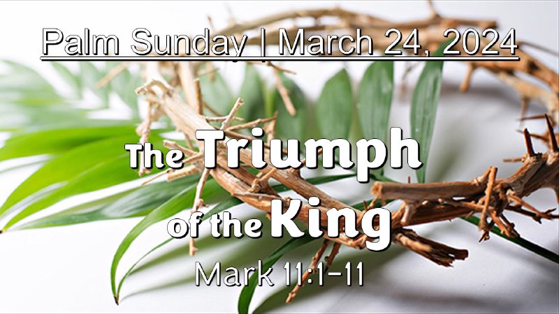 Palm Sunday - The Triumph of the King | Foothill Bible Church