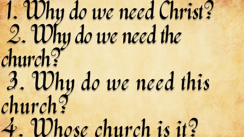 Why do We Need the Church? | Vincent United Methodist Church