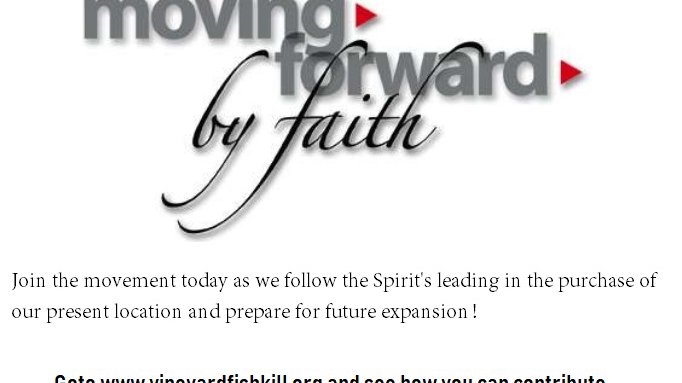 Moving Forward by Faith | Vineyard Community Church - NY