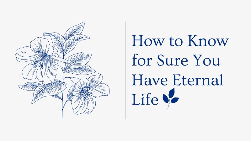 How to Know for Sure You Have Eternal Life | Coronado Baptist Church