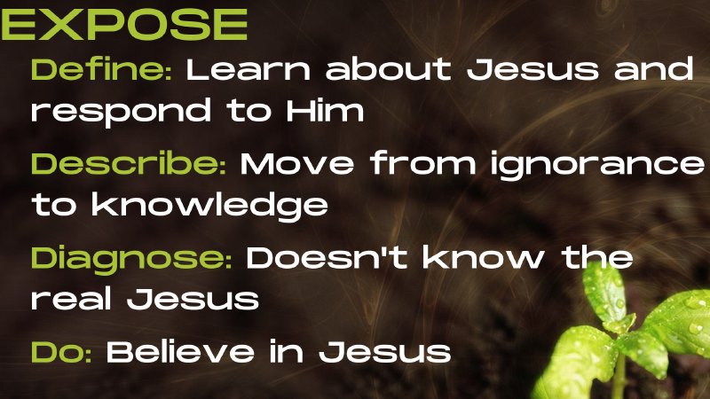 Expose Stage of Spiritual Development | Community Alliance Church