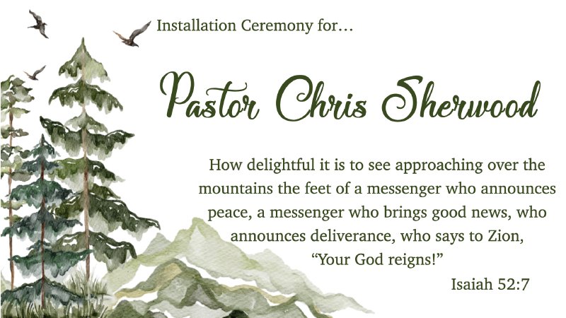 Pastor Chris Sherwood Installation Ceremony | United Evangelical Free ...