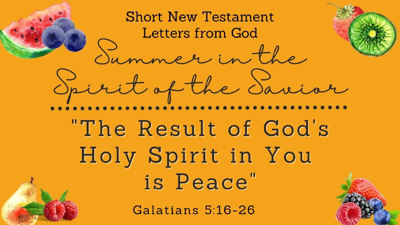 Short NT Letters From God: The Result of God's Holy Spirit in You is ...