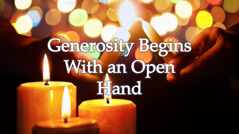Generosity Begins With an Open Hand | First UMC Fox Hill