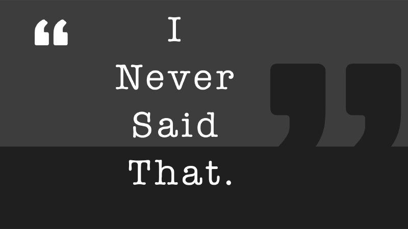 I Never Said That | Colorado Community Church