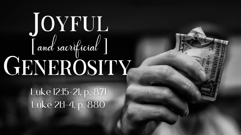 Joyful (and Sacrificial) Generosity | Fellowship CrossPoint