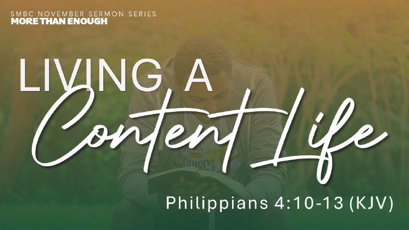 Living a Content Life | November Sermon Series "More Than Enough ...