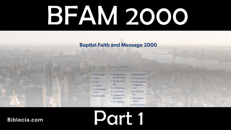 BFAM 2000. Part 1 | Biblecia.com