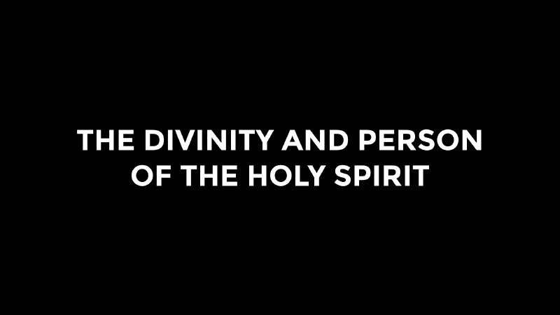The Divinity and Person of the Holy Spirit | Coopersville Reformed Church
