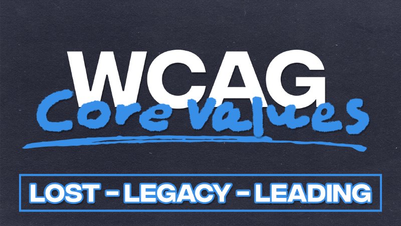 WCAG Core Values 2023 - The Leading | WCAG