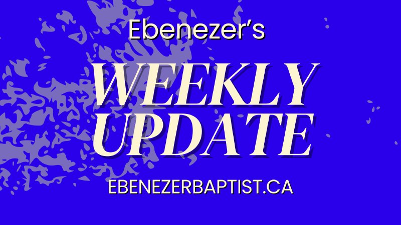 Pastor Wes is here keeping us in loop with everything going on in and ...
