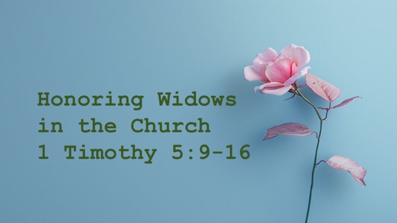 Honoring Widows in the Church | Lackland Baptist Church