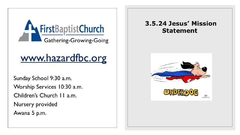 Jesus' Mission Statement | First Baptist Church Hazard