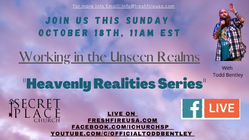 Heavenly Realities "Working in the Unseen Realms" by Todd Bentley | Fresh Fire USA Ministries