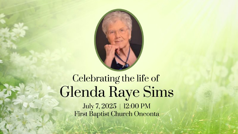Celebration of Life Service Glenda Sims | Oneonta FBC