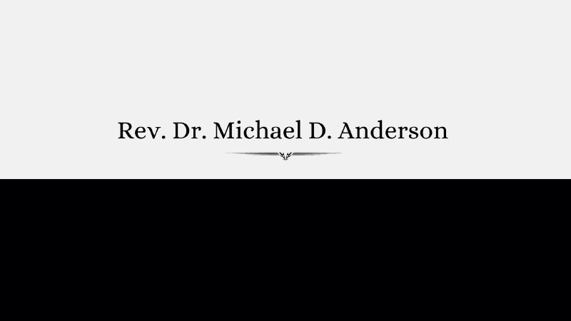 Rev. Dr. Michael D. Anderson Memorial Service | Westminster ...