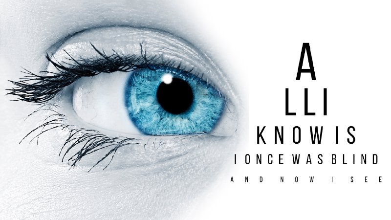 All I Know Is I Once Was Blind And Now I See | Detroit Hope Center