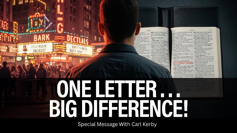 One Letter.... Big Difference! | Calvary Chapel Pearl Harbor