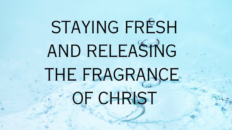 Keys to Staying Fresh and Releasing the Fragrance of Christ - Dudley ...
