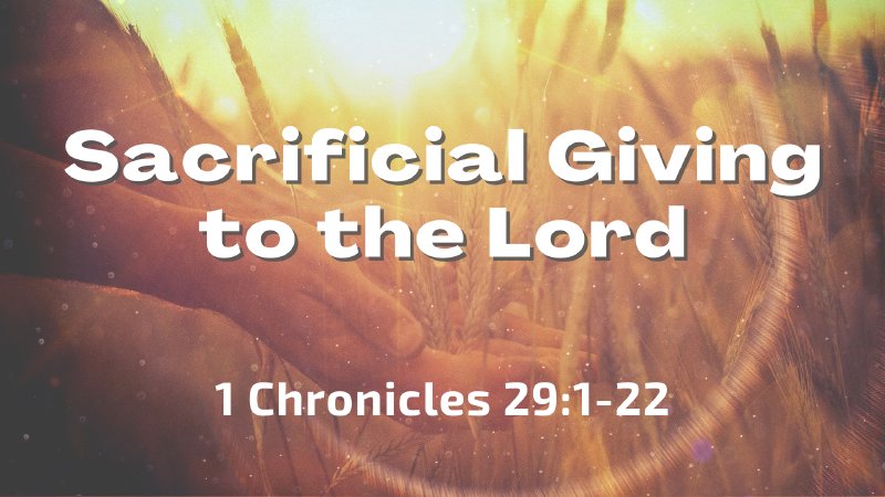 Sacrificial Giving 04.21.19 Sacrificial Giving | Impact Christian
