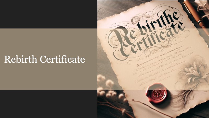 Rebirth Certificate | Anglican Church of the Redeemer in Norwood