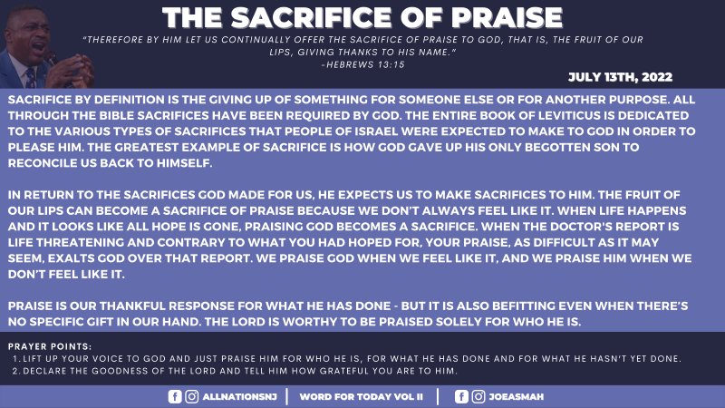 Worship Prayer Sacrifice
