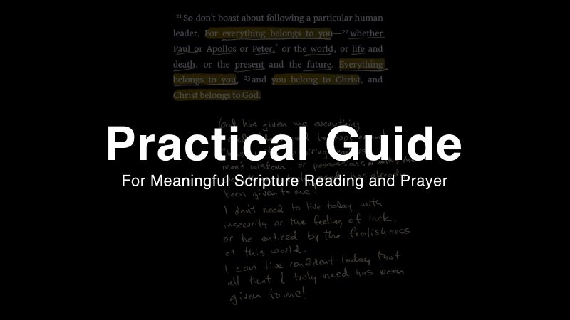 Practical Guide for Meaningful Scripture Reading and Prayer | Onelife ...