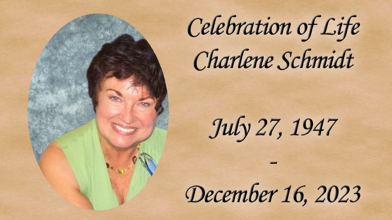 Charlene Schmidt Memorial Service | Campus Bible Church
