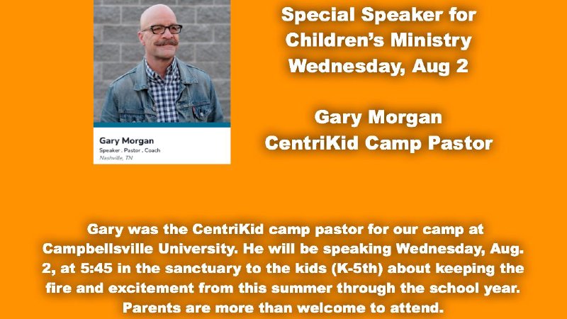 Gary Morgan Children's Speaker | First Baptist Church Gallatin on Main