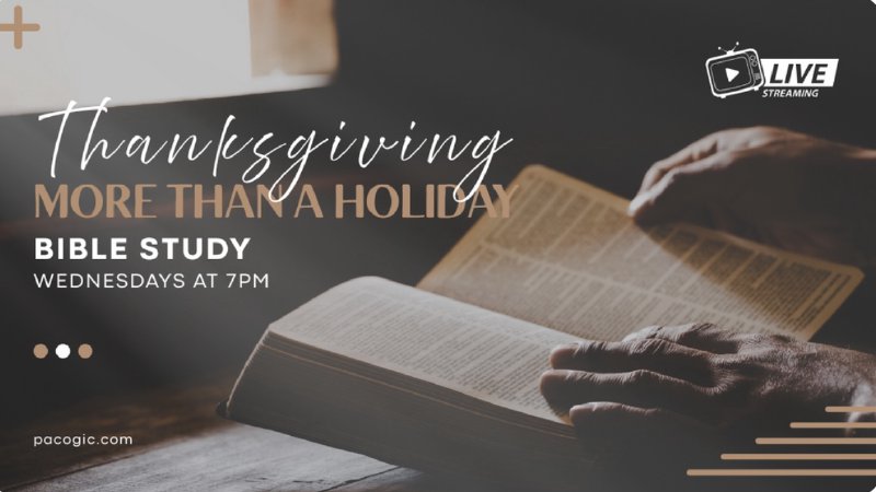 Bible Study Series: "Thanksgiving- More Than A Holiday"- Lesson 5 ...
